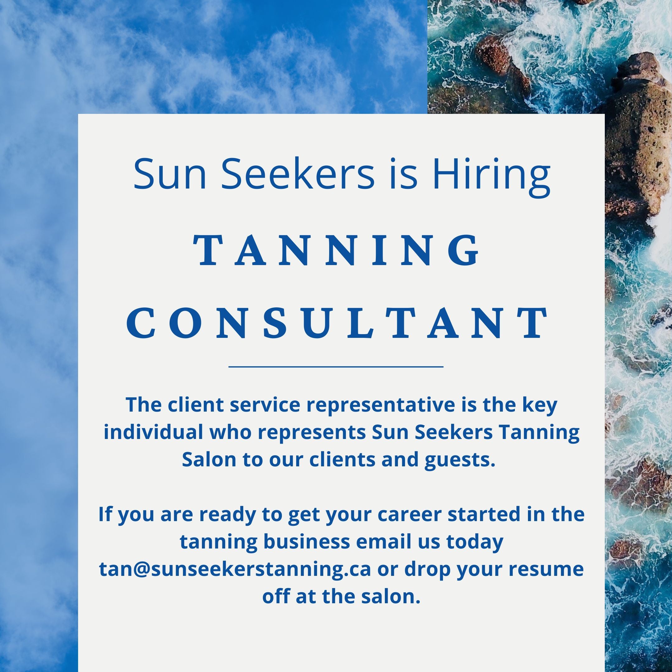 Apply Now - Tanning Consultant – Sun Seekers Tanning Salon